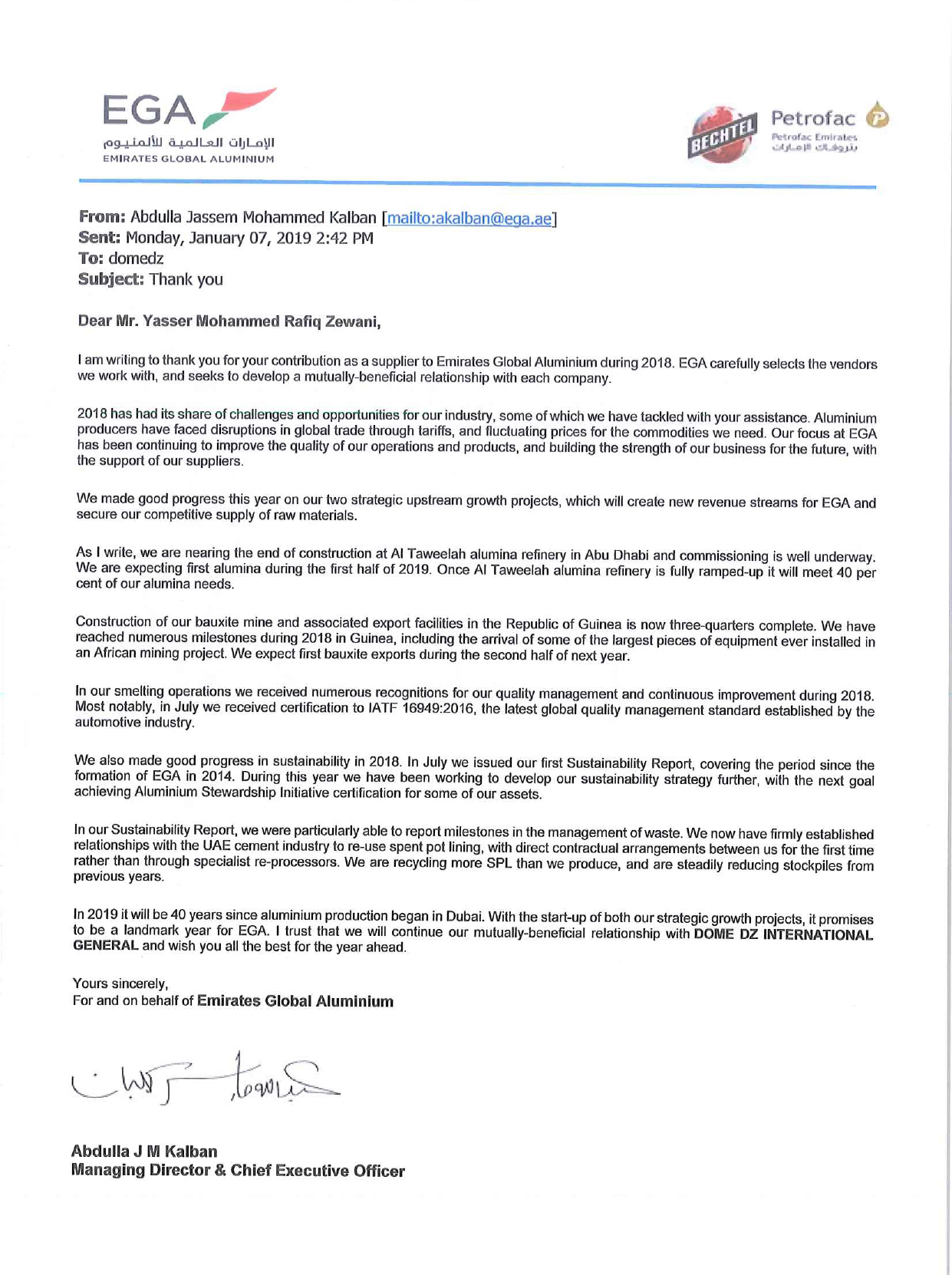 Awards & Appreciation